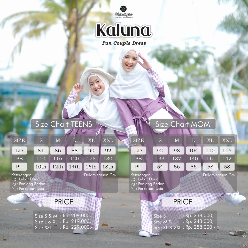 Jual KALUNA DRESS MOM/TEENS URFIMUTIYARO | Shopee Indonesia