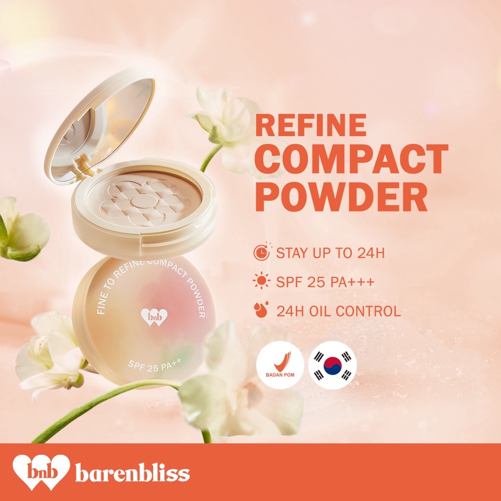 Jual BNB barenbliss Korean Bloomatte Fine to Refine Compact Powder 「24H ...