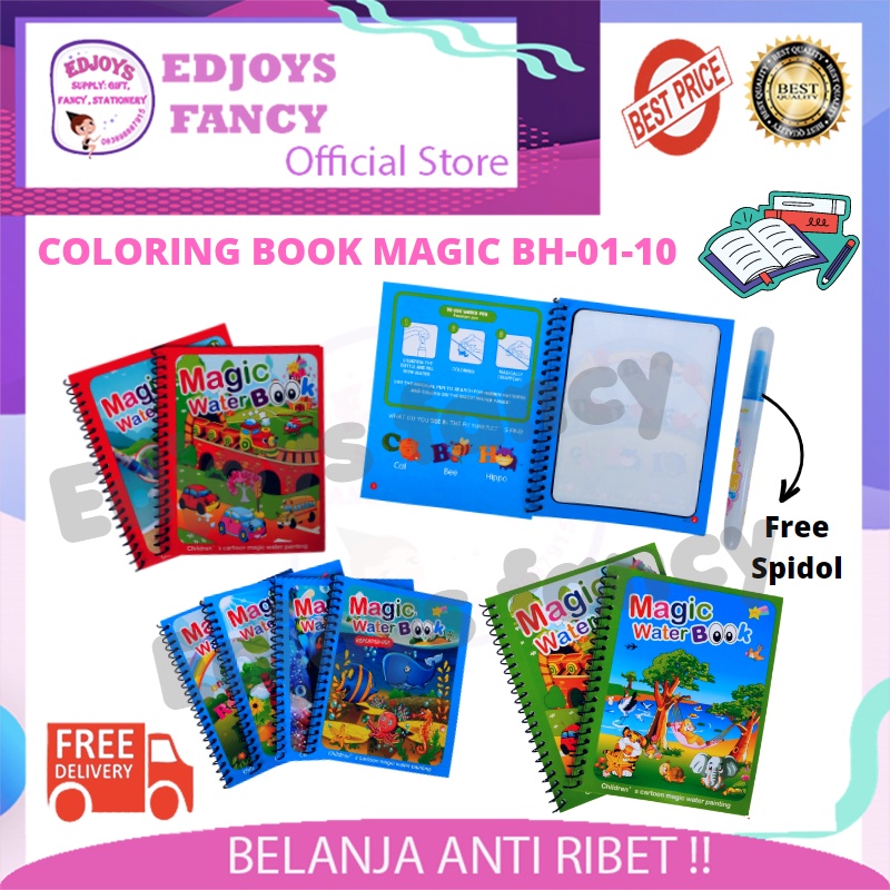 Jual Buku mewarnai ajaib magic coloring book water bst19-2 Buku ...