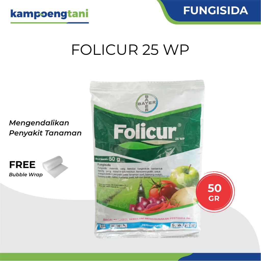Jual Folicur 25 WP 50 gram Tebukonazol Fungisida Sistemik Obat Pembasmi ...