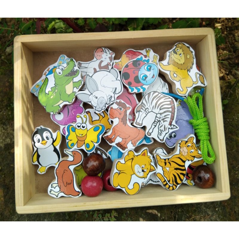 Jual Meronce Balok Tema (Hewan, Buah, Dan Transportasi) | Shopee Indonesia