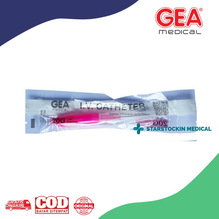Jual Intra Venous Catheter 20 G GEA IV Abbocath Jarum Infus Pcs ...