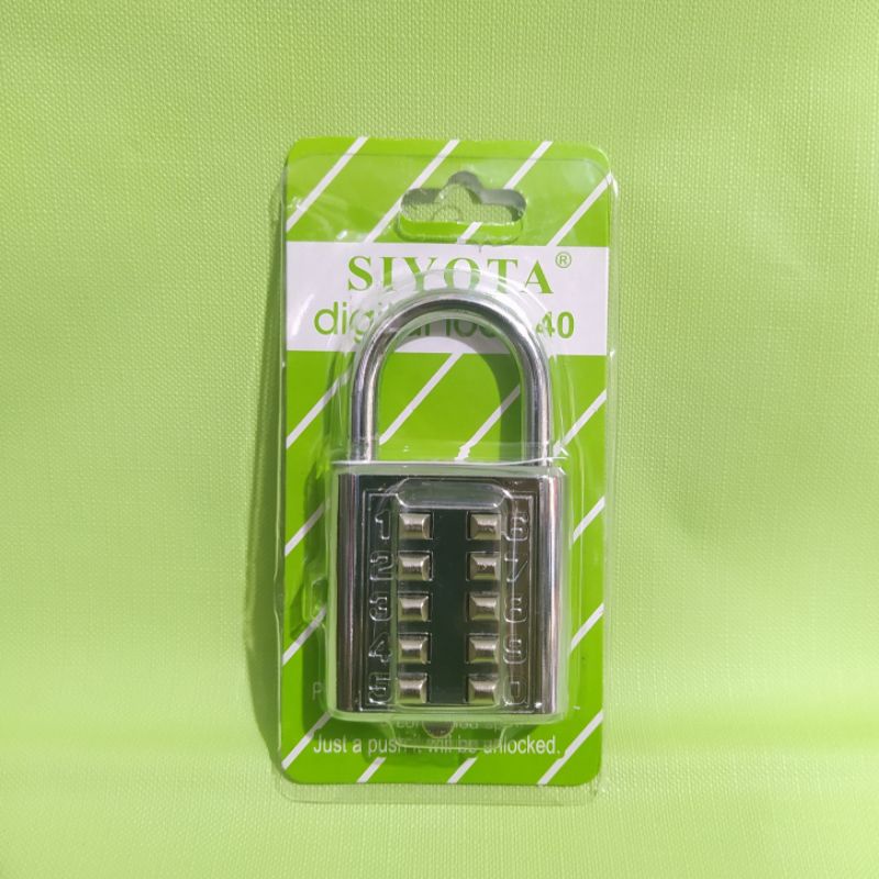 Jual Gembok Koper / Gembok Pin Angka / Gembok Kombinasi 10 Digit Ukuran ...