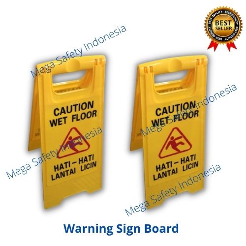 Jual Warning Sign Floor Wet Floor Papan Peringatan - Lantai Basah Licin ...