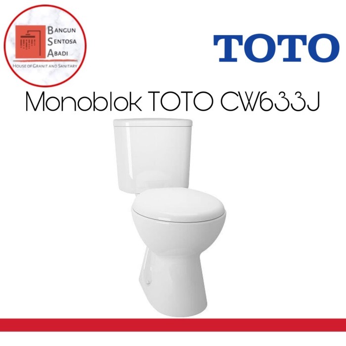 Jual Kloset Kloset Duduk Toto Cw633J Putih Original / Monoblok Toto 633 ...