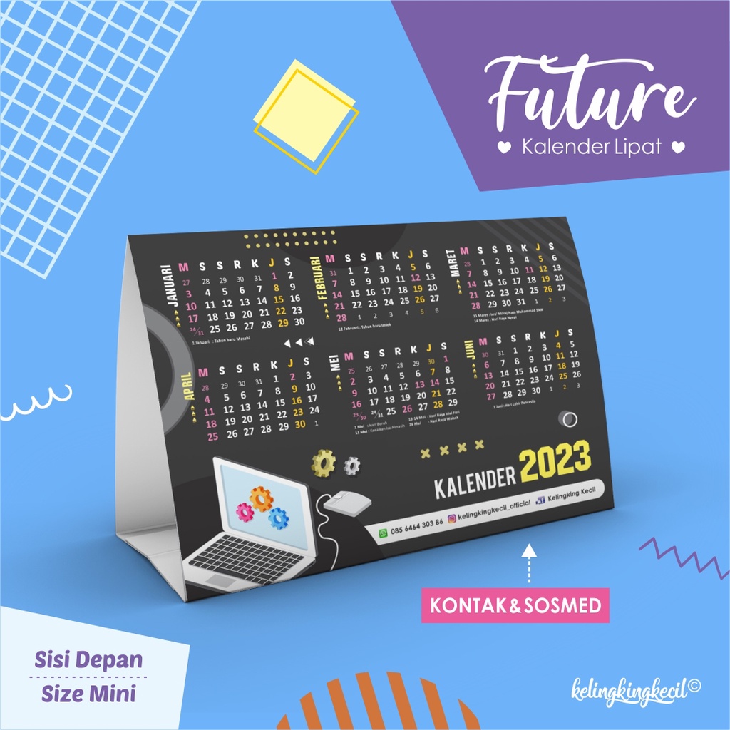 Jual KALENDER 2025 LIPAT MINI ~ MINIM ORDER 50 PC ~ TEMA FUTURE ...