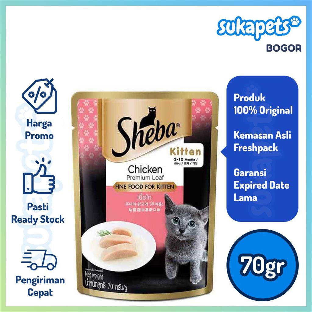 Jual Sheba Pouch Kitten Chicken Makanan Anak Kucing Basah Wet Food 70gr ...