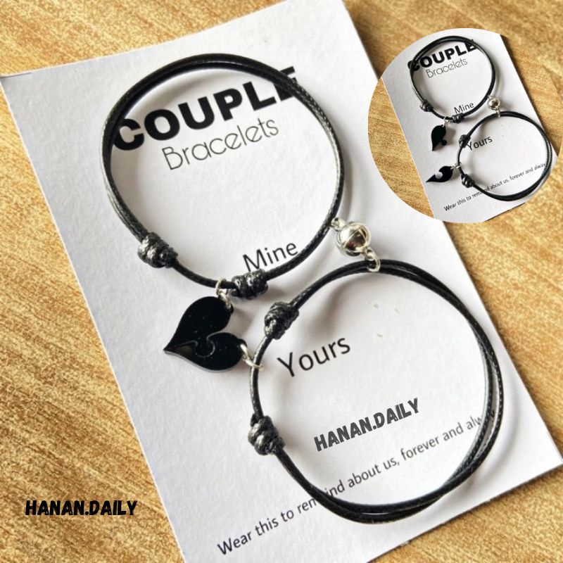 Jual {Free Box Hampres COD} Gelang Love Couple Akrilik| Gelang Couple ...