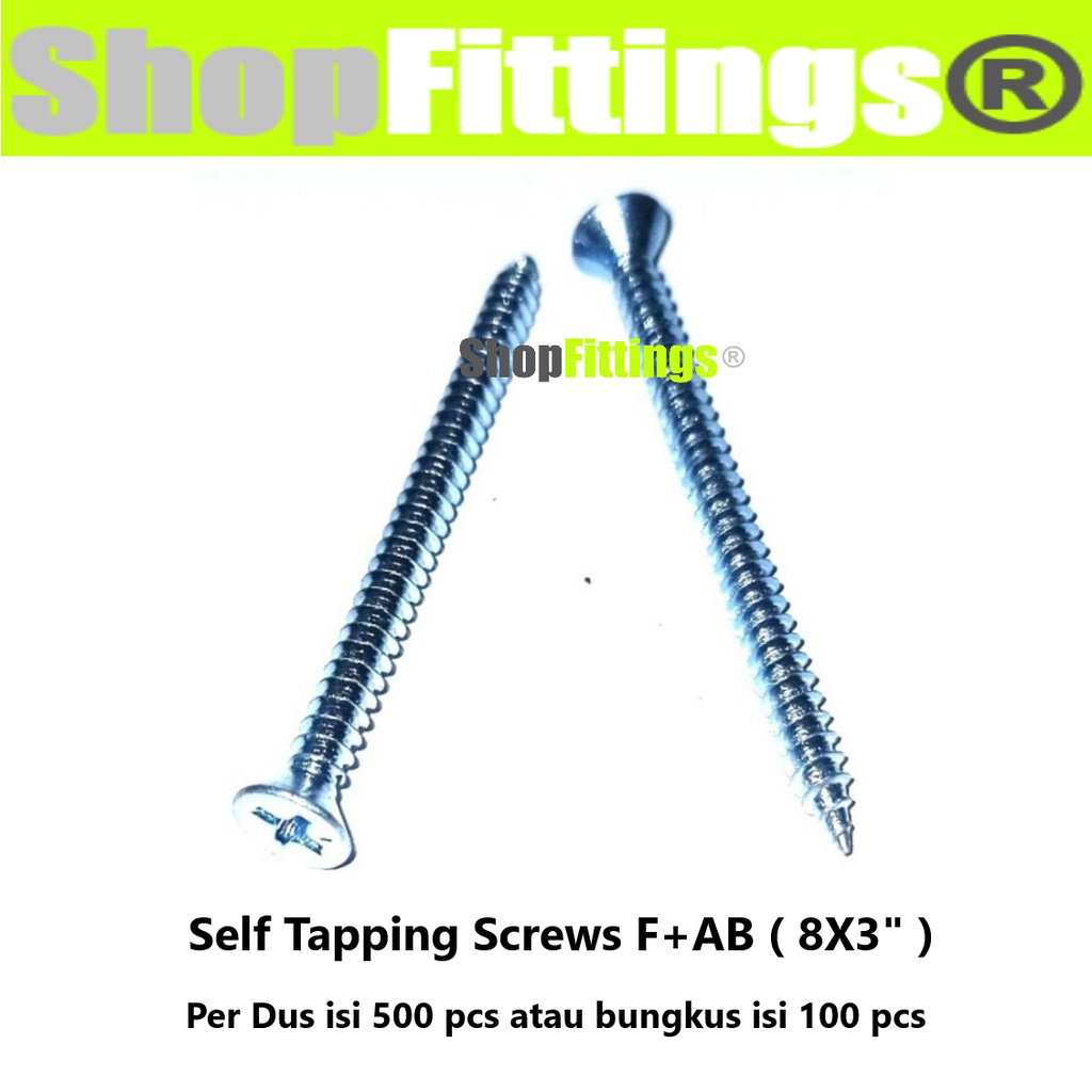 Jual Moon Lion Self Tapping Screw Flat Head Sekrup Skrup F + AB Kepala ...