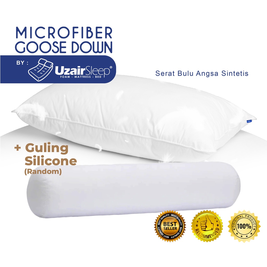 Jual UZAIR SLEEP - PAKET 1 BANTAL BULU ANGSA + 1 GULING | Pillow Guling Bolster Hotel Bisa ...