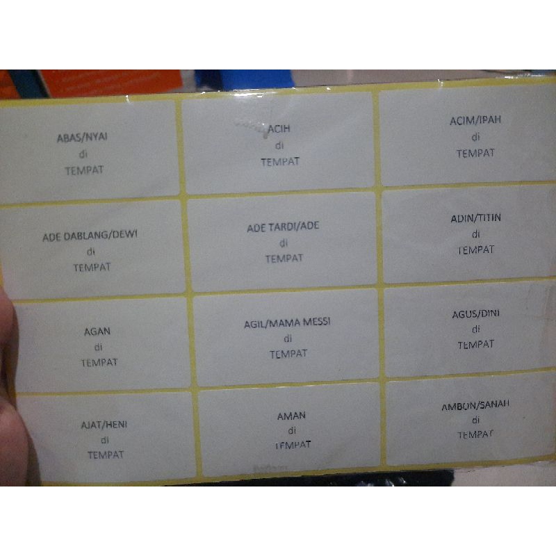 Jual Label No.121 /127 Cetak Label | Shopee Indonesia