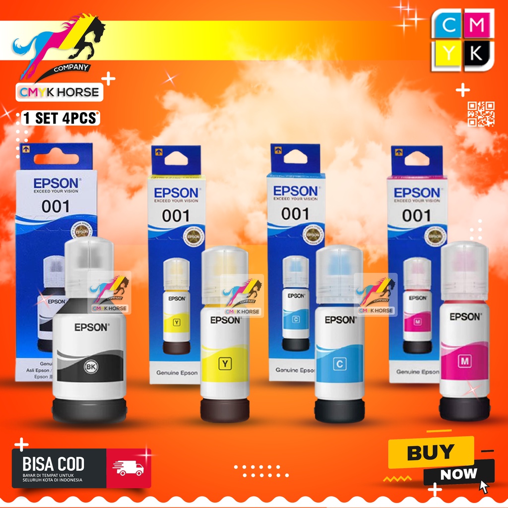 Jual TINTA PRINTER EPSON 001 ALL SERIES L4150 L4160 L6160 L6170 L6190 | Shopee Indonesia