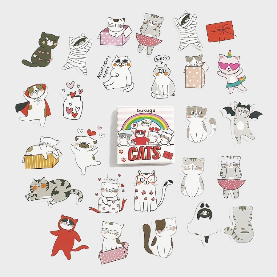 Jual Bukuqu Stiker Journal SJ003 Cat untuk Notebook, Planner, Bullet ...