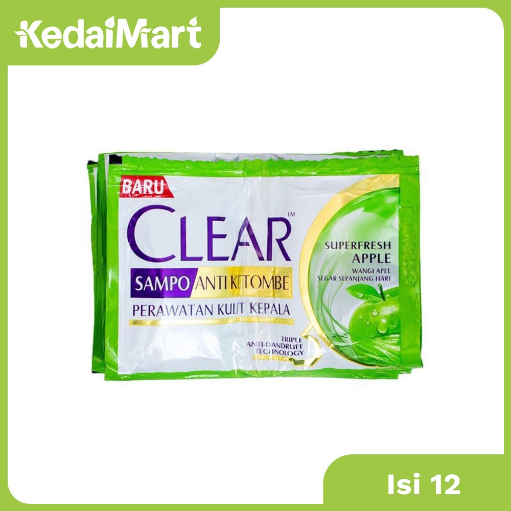 Jual Clear Shampooo Anti Dandruff SPR Fresh Apple Sachet 2 x 5 ml ...
