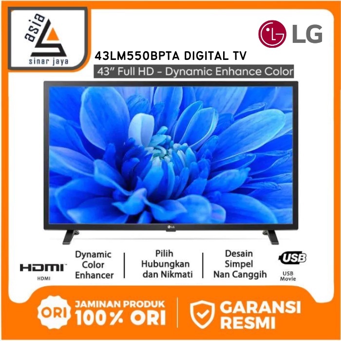 Jual LG 43LM5500 LED TV 43 Inch Full HD Digital USB HDMI 43LM5500BPTA 43LM550 | Shopee Indonesia