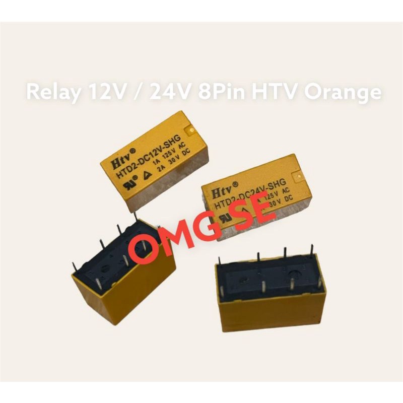 Jual relay 12V 24V 8Pin HTV Orange | Shopee Indonesia