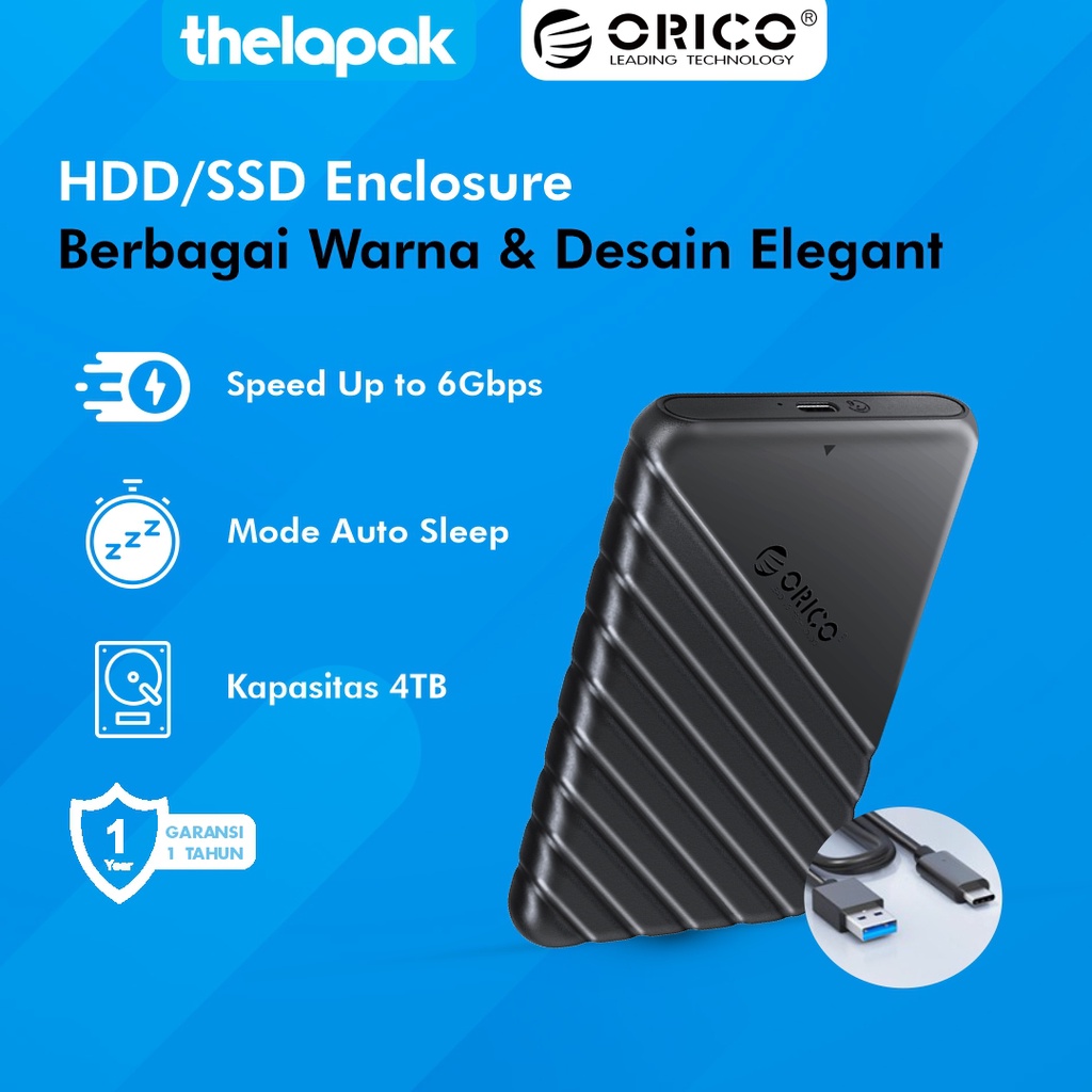 Jual HDD Enclosure Type-C Orico 25PW1-C3 Enclosure Type C 2.5 Inch ...
