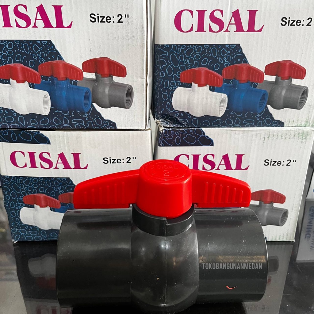 Jual STOP KRAN /KERAN CISAL PVC POLOS 2 INCH / BALL VAVE PLASTIK / BALL ...