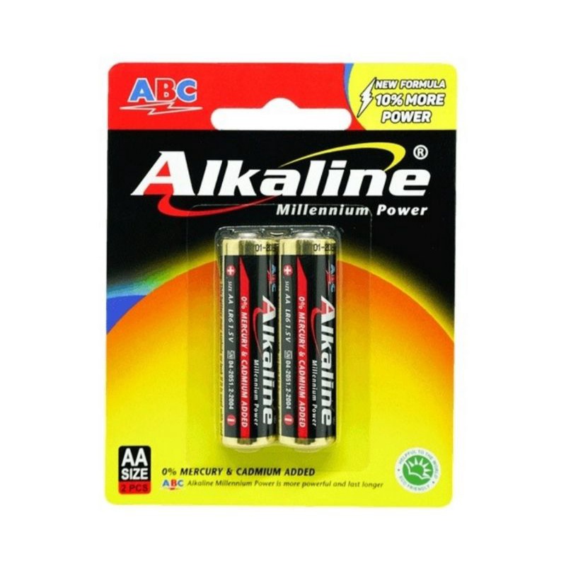 Jual Batre Sedang R6 ABC Alkaline Baterai AA Isi 2 Pcs | Shopee Indonesia