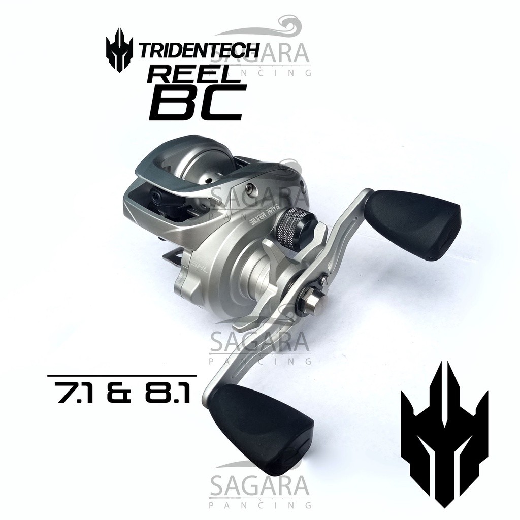Jual Reel Tridentech Silver Rays BC Reel Pancing Bait Casting Reel BC ...