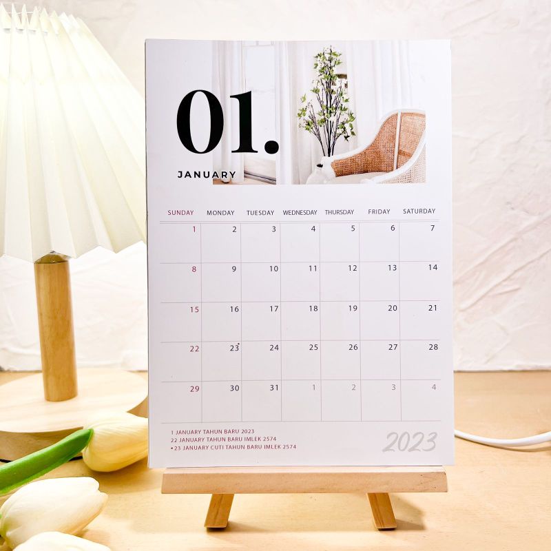 Jual Tripod Wood Kalender Meja Aesthetic Premium 2024 2025 | Shopee ...