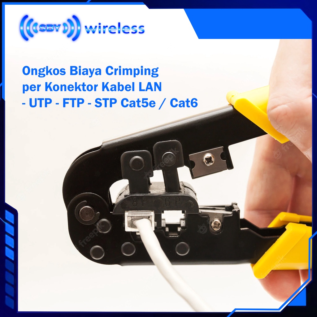 Jual Ongkos Biaya Crimping PLUS Konektor - Kabel LAN UTP - FTP - STP ...