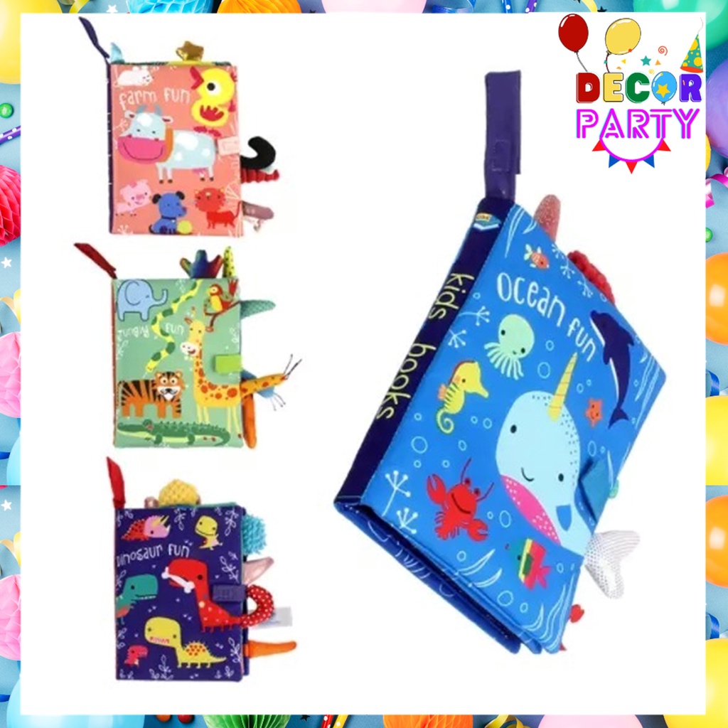 Jual DP Buku Kain Anak 3D Softbook Baby Touch Karakter Mainan Cloth ...