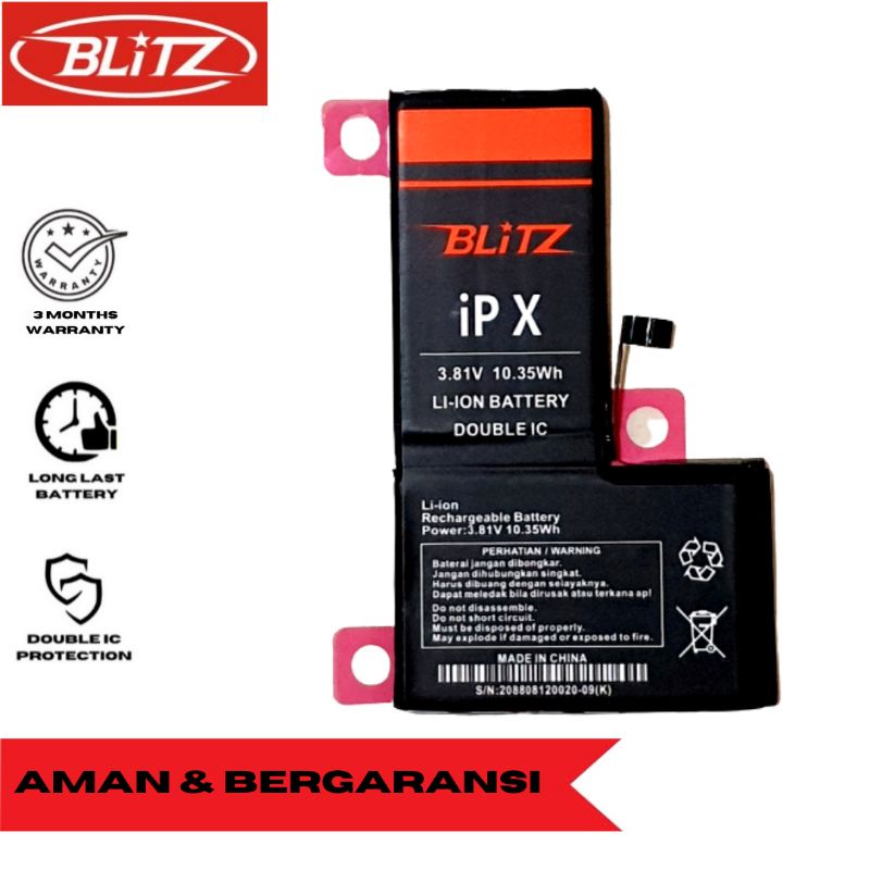 Jual BLiTZ Baterai iP X Double Power Batre Batrai Original | Shopee Indonesia