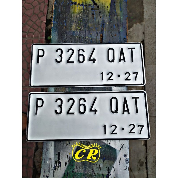 Jual plat nomor untuk sepeda motor / bahan fospor / plat biasa / plat ...