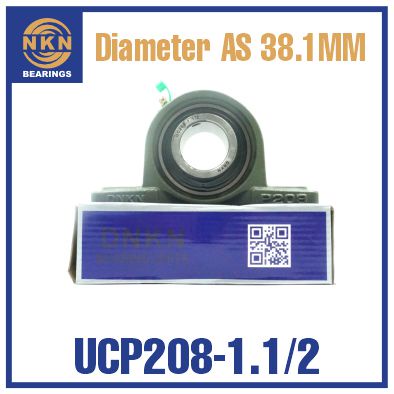 Jual Pillow Block UCP208-1.1/2 NKN Diameter As 38.1 mm UC208-1.1/2+P208 ...