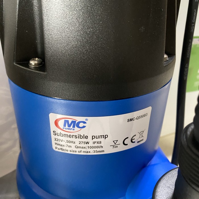 Jual Pompa Celup Kolam Ikan Koi Mc Pump Smc-Q550B3 Manual Submersible ...