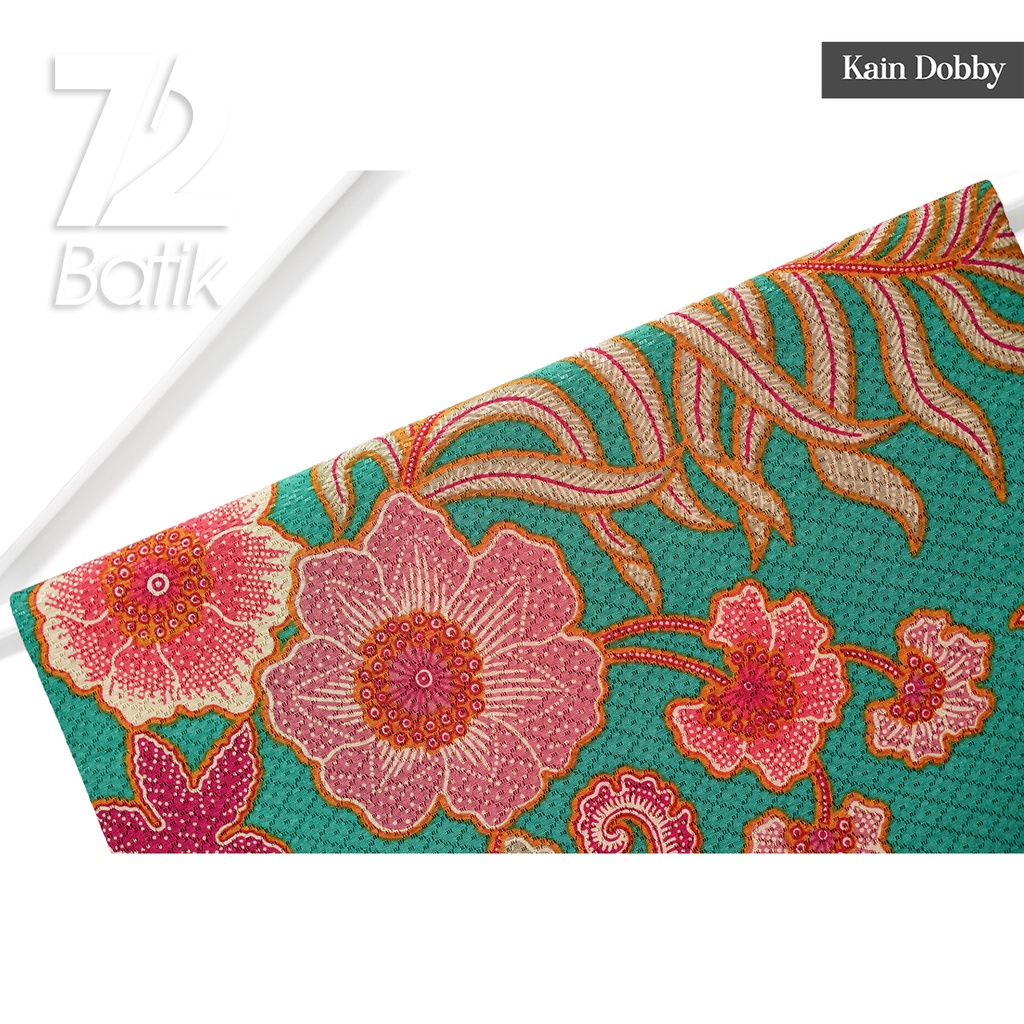 Jual KAIN BATIK PREMIUM Dobby Motif Kembang Palem Warna Hijau 722949 ...