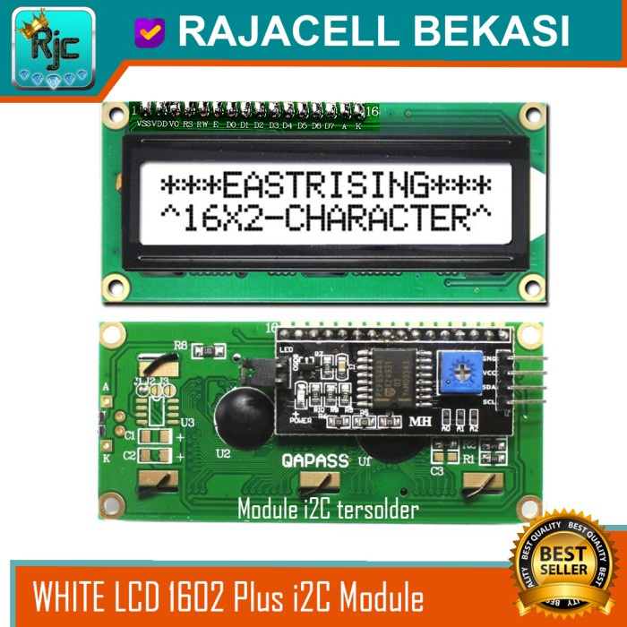 Jual Lcd 1602 16X2 For Arduinoo Esp8266 Esp32 Stm32 Pico I2C Pcf8574 ...