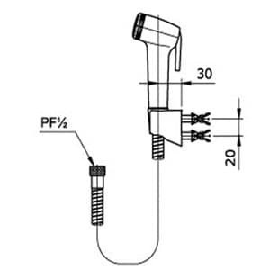Jual TOTO Jet Washer/ THX20NB /THX20/ Shower Spray / Semprotan / Jet ...