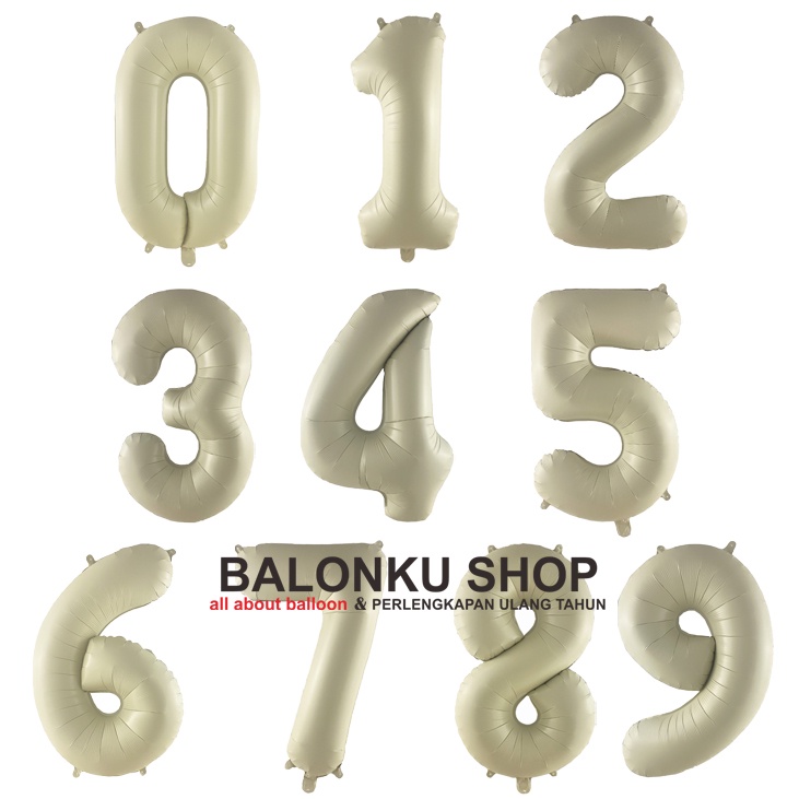 Jual Balon Foil Angka Jumbo Milk 80 Cm / Balon Angka Jumbo 80cm ...