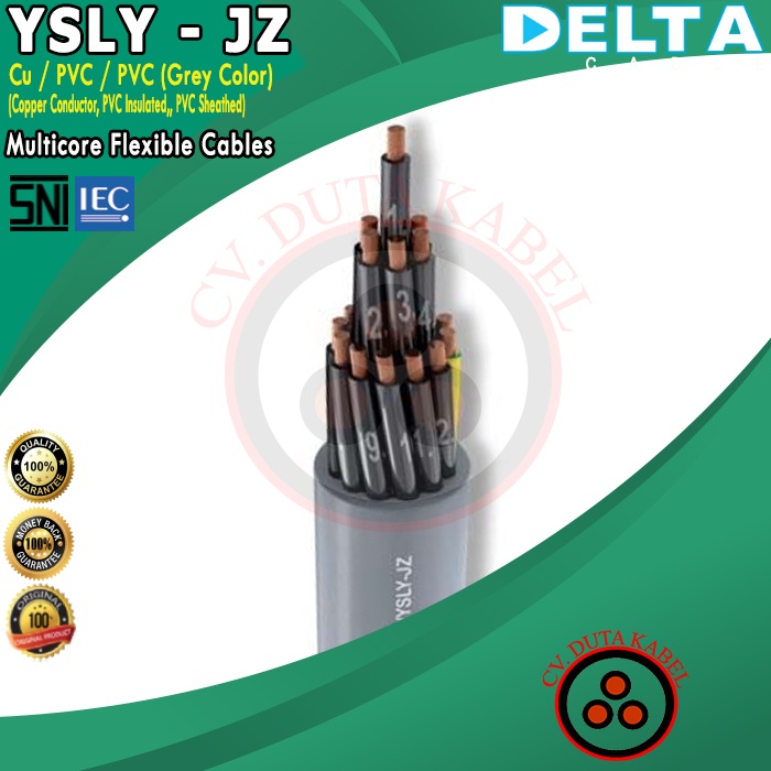 Jual Kabel YSLY-JZ 18x2,5 mm2 DELTA /18x2,5mm2/18x2.5 mm2/18x2.5mm2/18 x 2,5 mm2/18x2,5mm ...