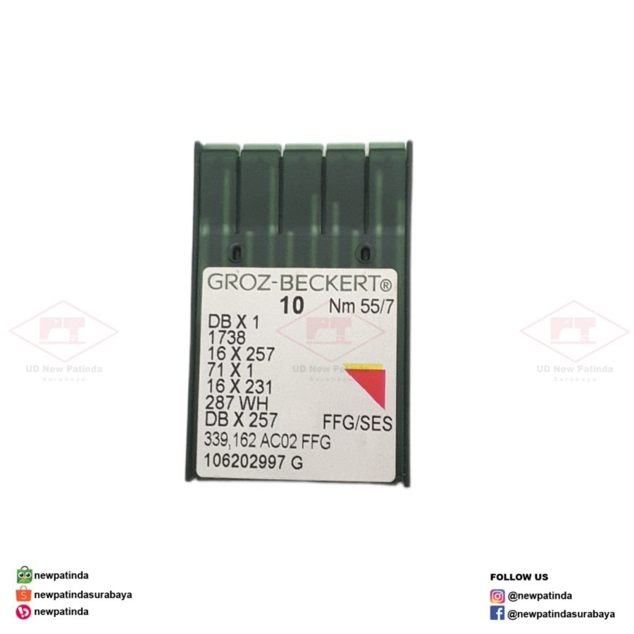 Jual DB x 1 merk Groz Beckert jarum mesin jahit lurus jarum 1 high speed industri | Shopee Indonesia