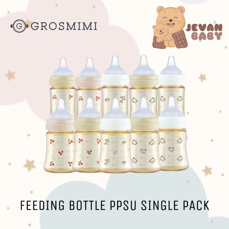 Jual Grosmimi Feeding Bottle PPSU Single Pack Included Nipple - Botol Susu PPSU Bayi & Anak ...