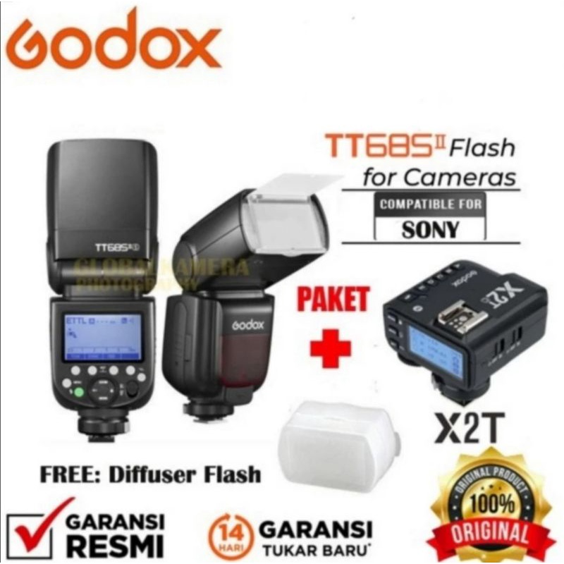Jual Paket Godox TT685 II Sony + Trigger X2T For Sony Free Disfuser ...
