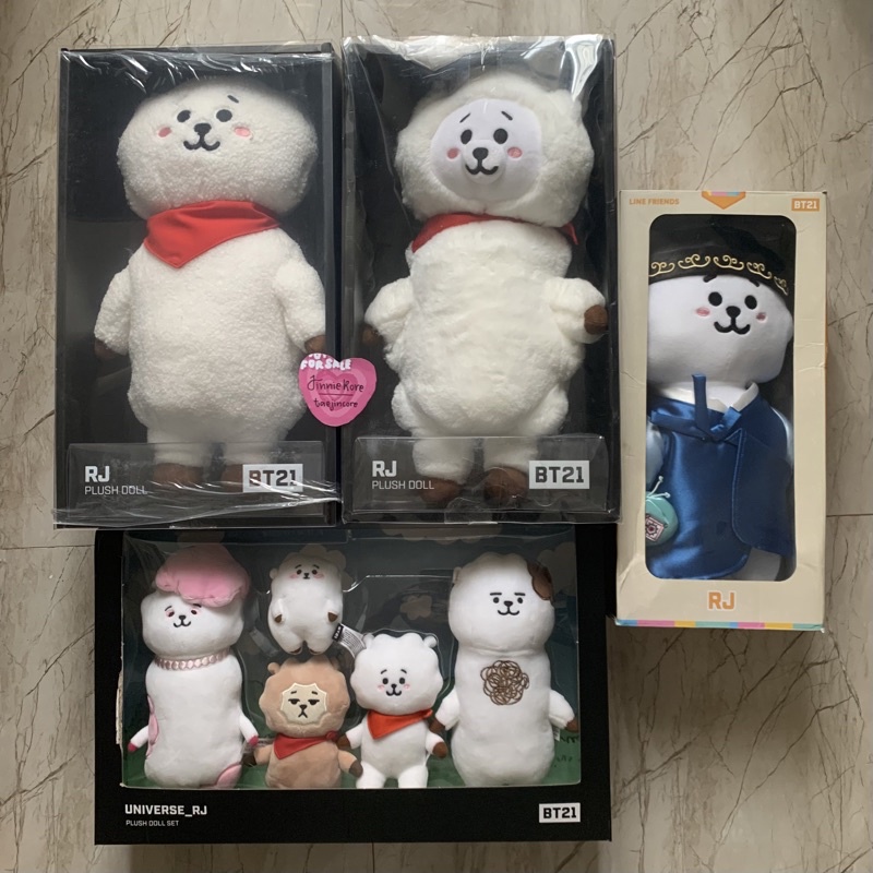 Jual BT21 LINE FRIENDS OFFICIAL MERCH RJ CHARACTER STANDING DOLL 1ST ...