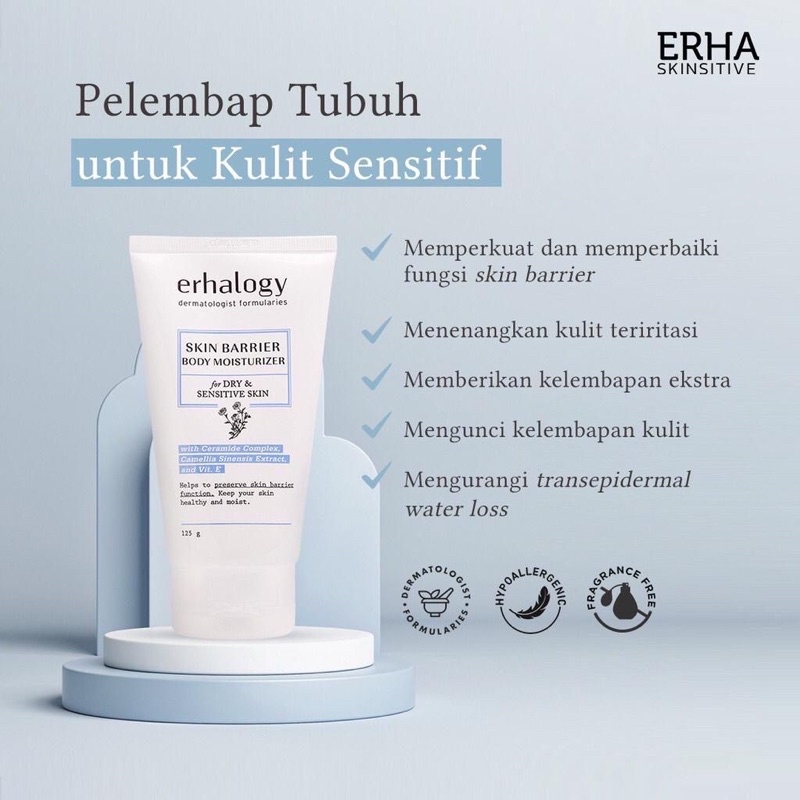 Jual ERHA ERHALOGY DF Skin Barrier Body Moisturizer 125 g | Shopee ...