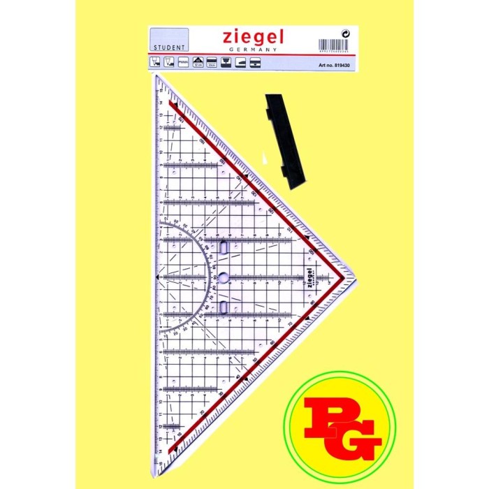 Jual Matr Ziegel Rotring Pengaris Segitiga Pegangan Besar 32 Cm ...