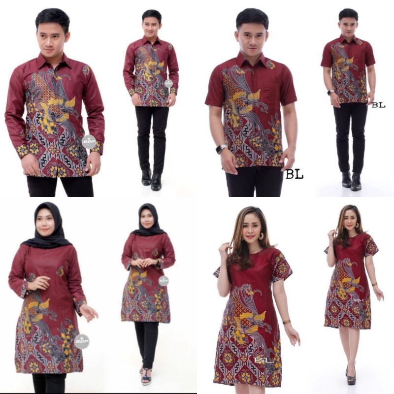 Jual BAJU BATIK PRIA WANITA KEKINIAN LENGAN PANJANG DAN PENDEK WARNA ...