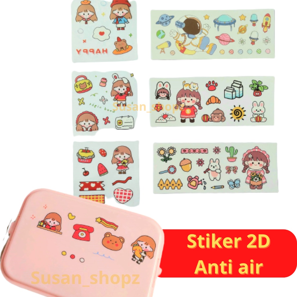Jual Stiker 2D Tempelan Botol Kotak Makanan Hiasan Anti Air | Shopee ...