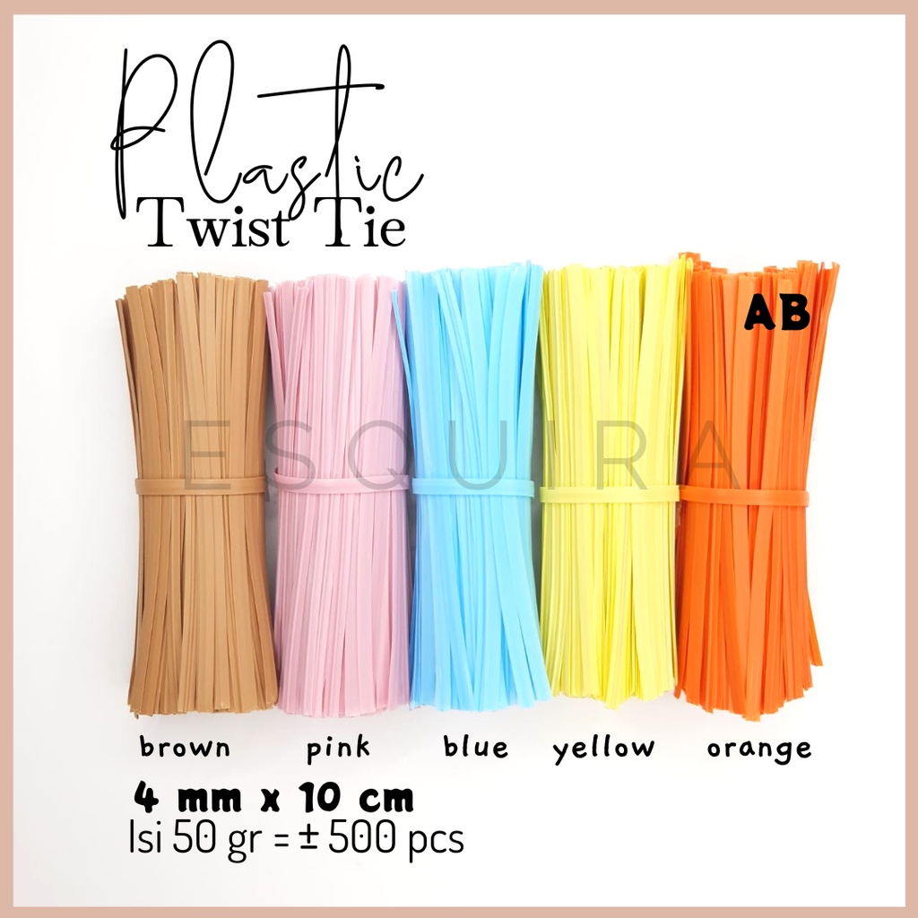 Jual Plastic Twist Ties / Kawat Pengikat Kemasan / 4MM 10 CM / ± 500 PCS | Shopee Indonesia