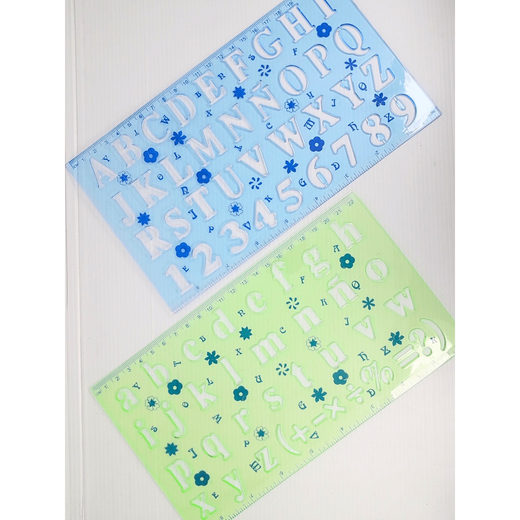 Jual Penggaris Sablon/Penggaris Cetak Huruf Set 2 Pcs (0184124 ...
