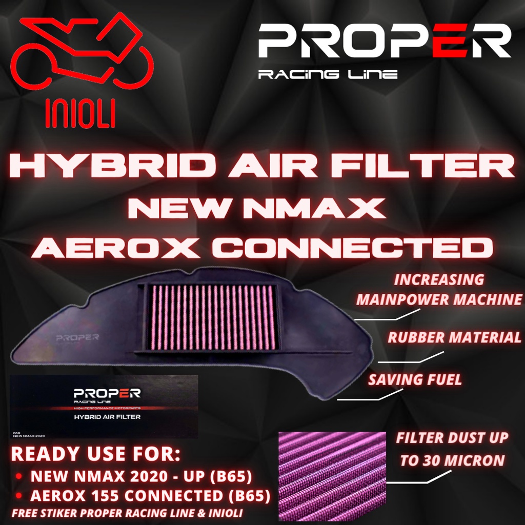 Jual AIR FILTER SARINGAN UDARA PROPER RACING LINE NEW NMAX AEROX ...