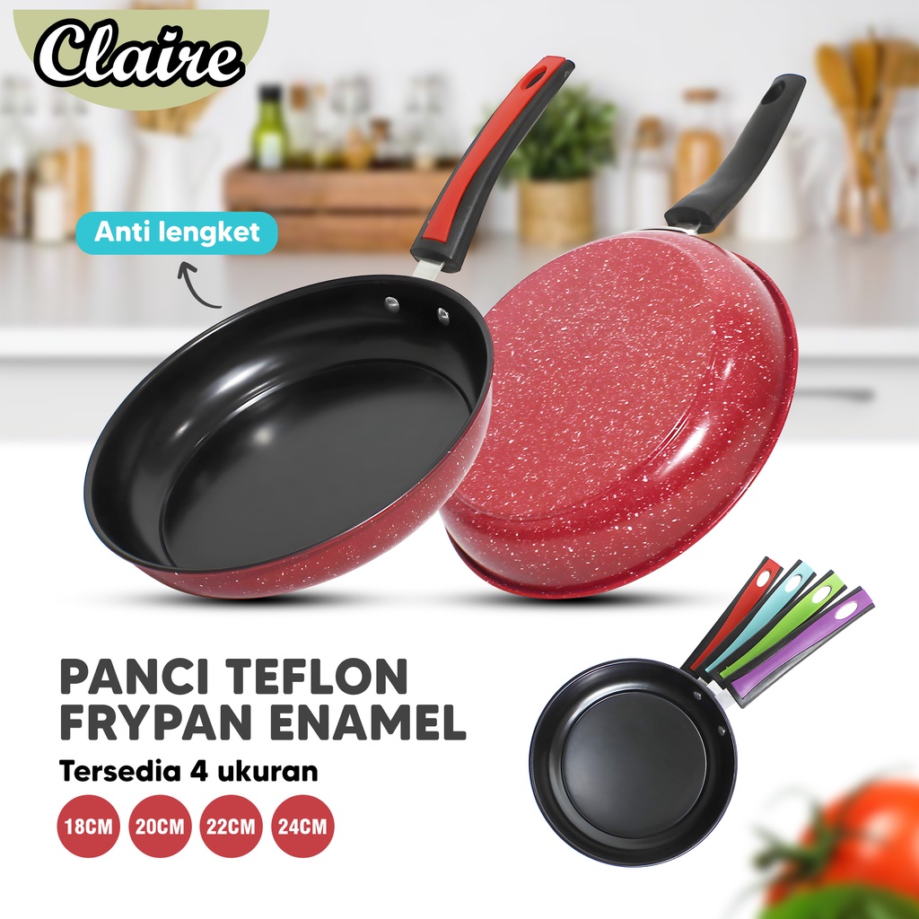 Jual Panci Teflon Frypan Enamel / Panci Penggoreng Warna | Shopee Indonesia