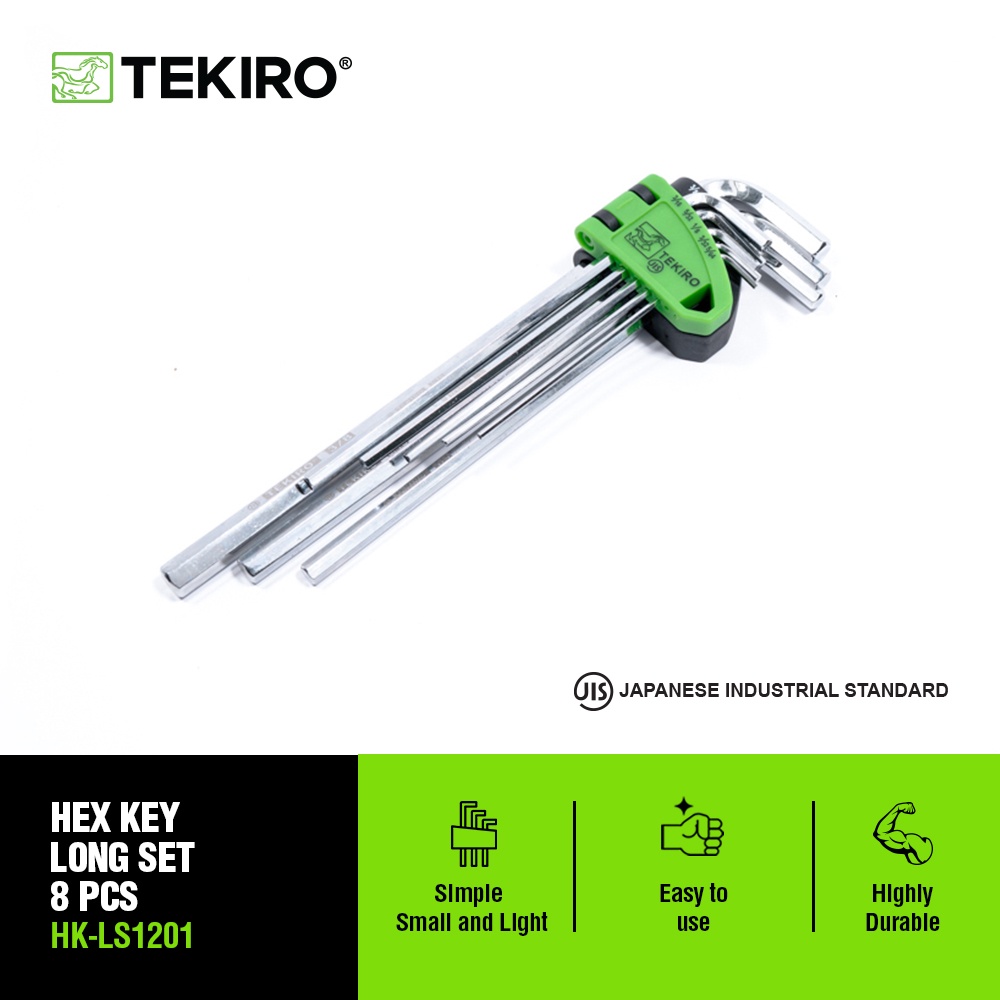 Jual Tekiro Kunci L Set 8 Pcs SAE ukuran inch (Panjang) /Kunci L Set ...