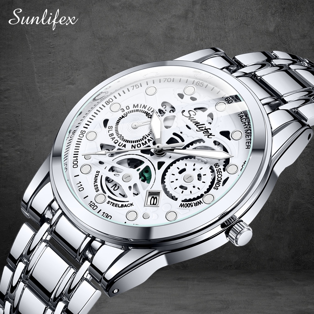 Jual Sunlifex Jam Tangan Pria 9001 Original Display Kuarsa Anti Air ...